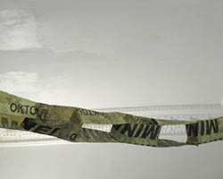Minefield Warning Tape Garland